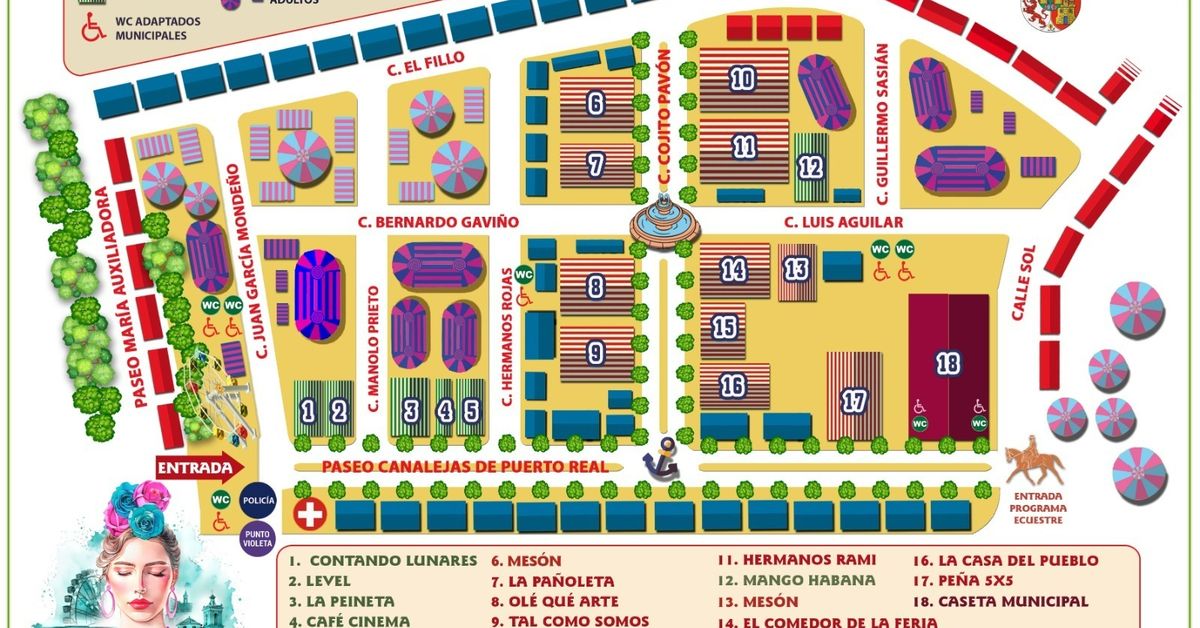 Feria de Puerto Real 2023: Consulta el mapa con todas las calles ...