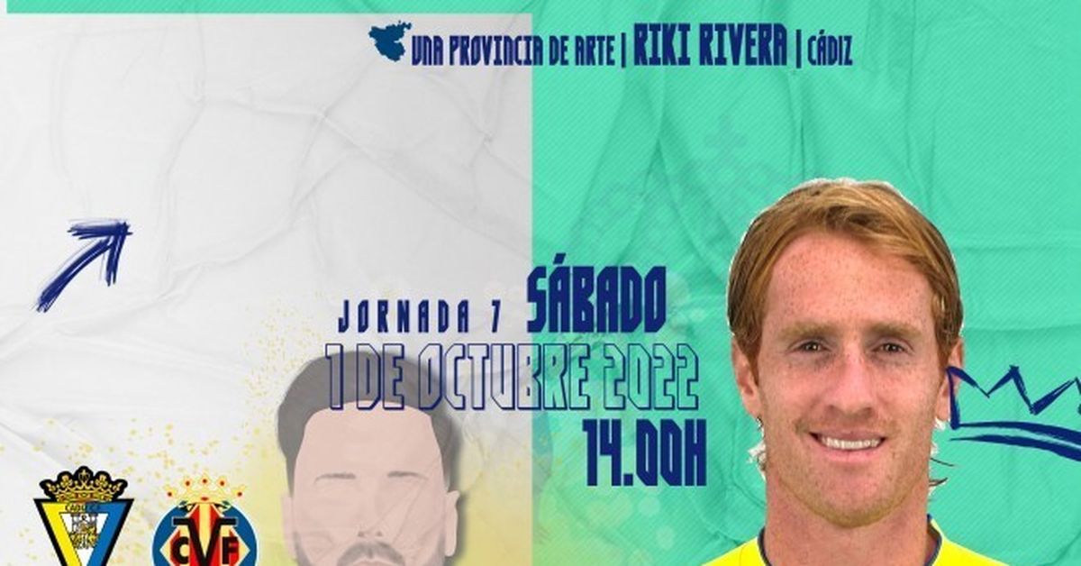 El cartel del Cádiz CF - Villarreal, dedicado al artista Riki Rivera