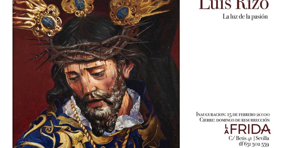 Luis Rizo expone su obra pictórica cofradiera en la calle Betis