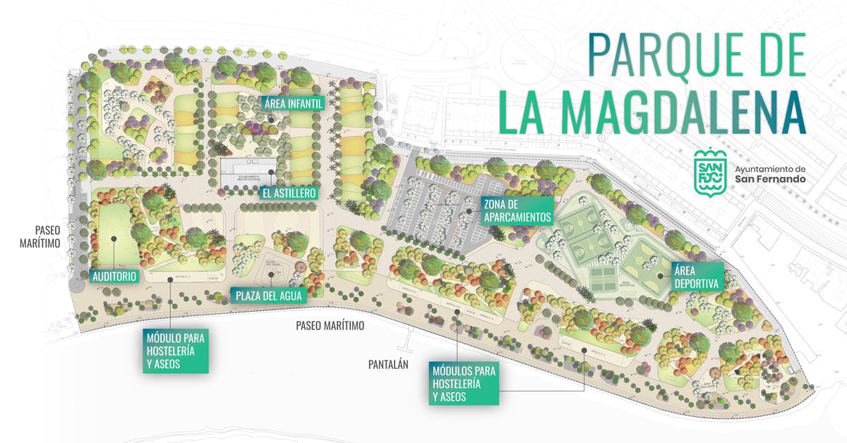 Así quedará el parque de La Magdalena en San Fernando