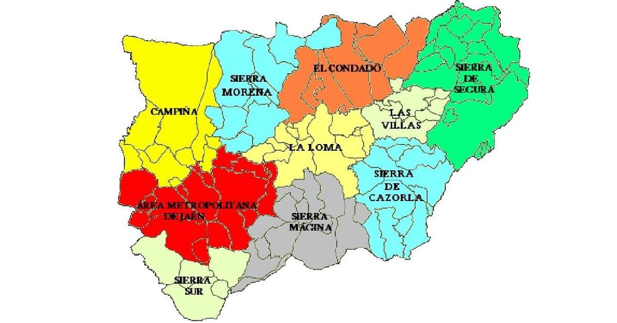 De norte a sur: conoce las diez comarcas de la provincia de Jaén