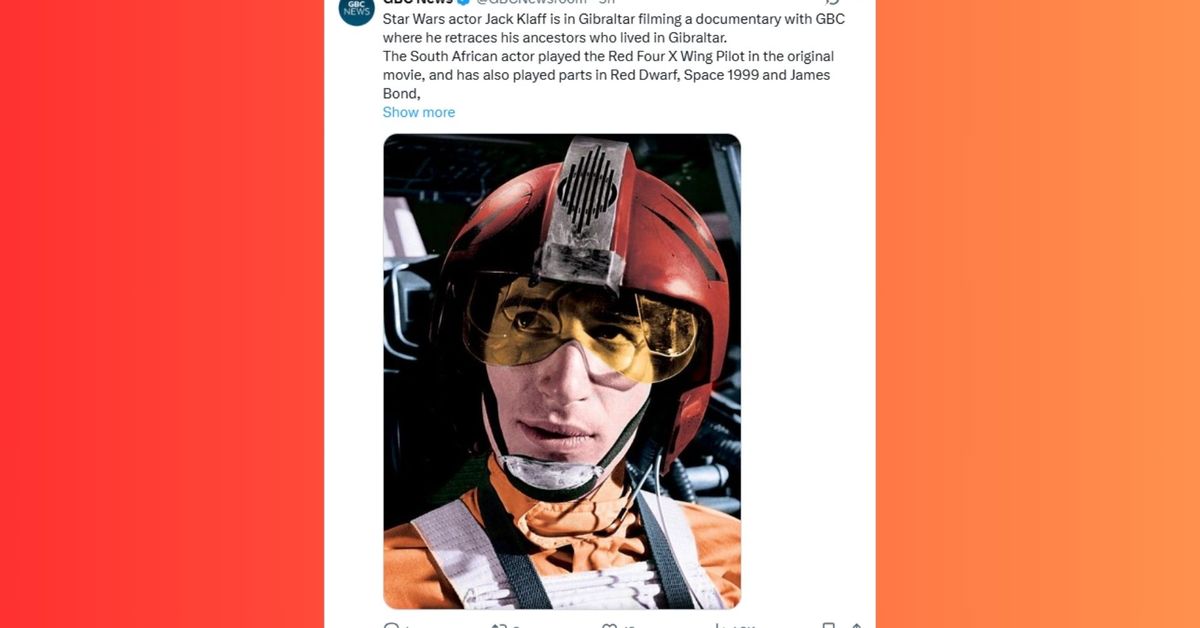 El actor de 'Star Wars' Jack Klaff visita Gibraltar para rodar un ...