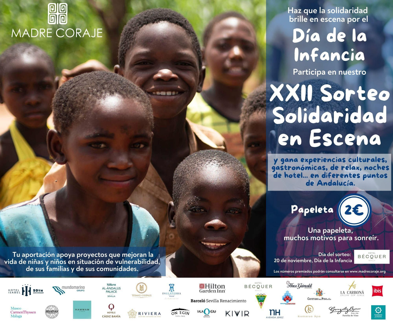 Madre Coraje lanza la XXII edición de ‘Solidaridad en Escena’, un sorteo que convierte la ...