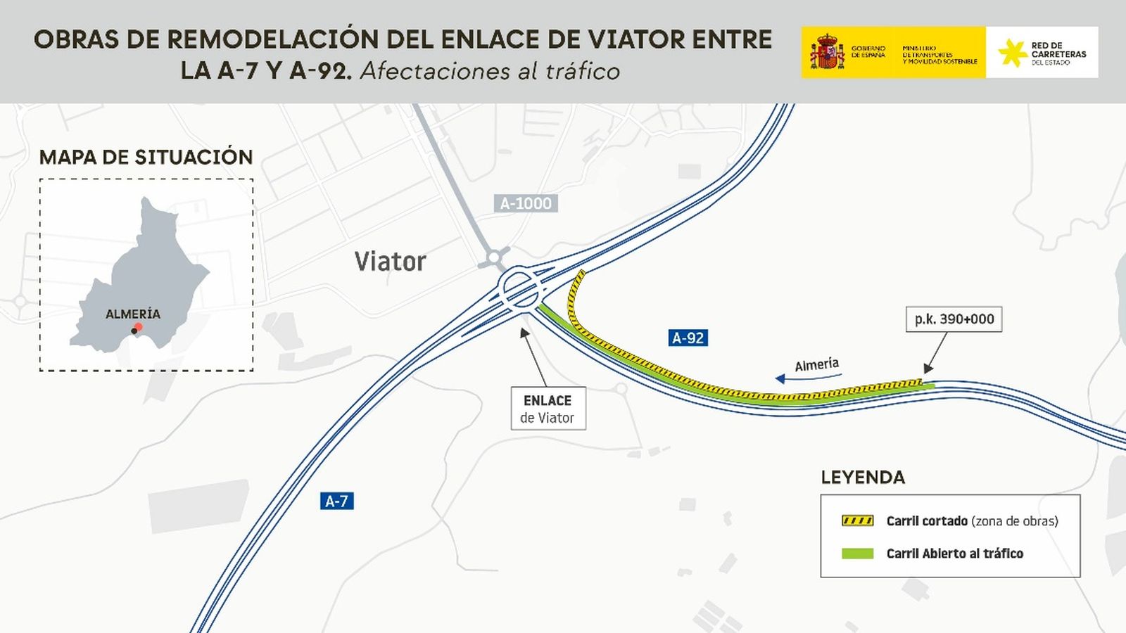 Las obras del enlace de Viator prevén nuevas restricciones al tráfico a ...