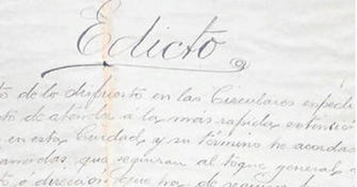 Un edicto, Documento del Mes