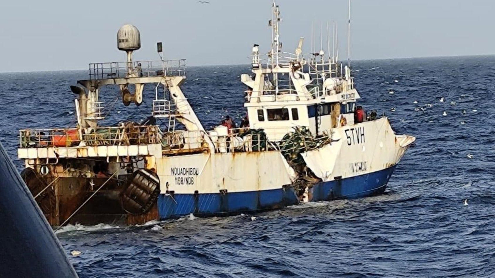 Cinco desaparecidos en Mauritania al hundirse un barco de capital gallego tras colisionar con ...