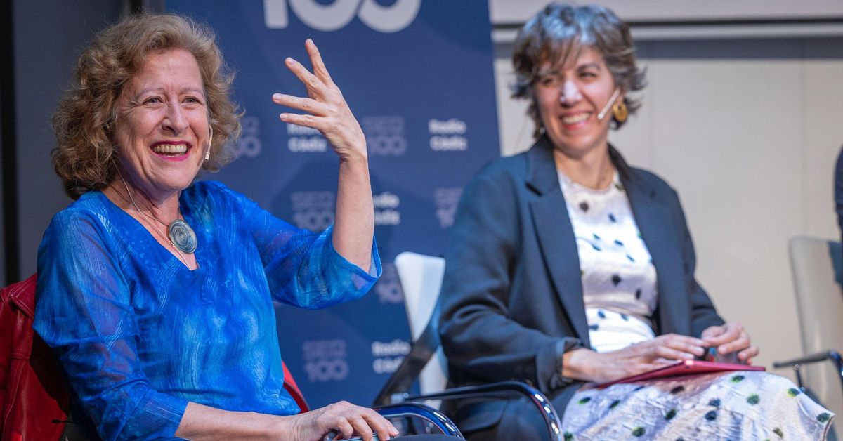 Berna e Irene Lozano en el homenaje a Calleja. Foto Miguel Gómez