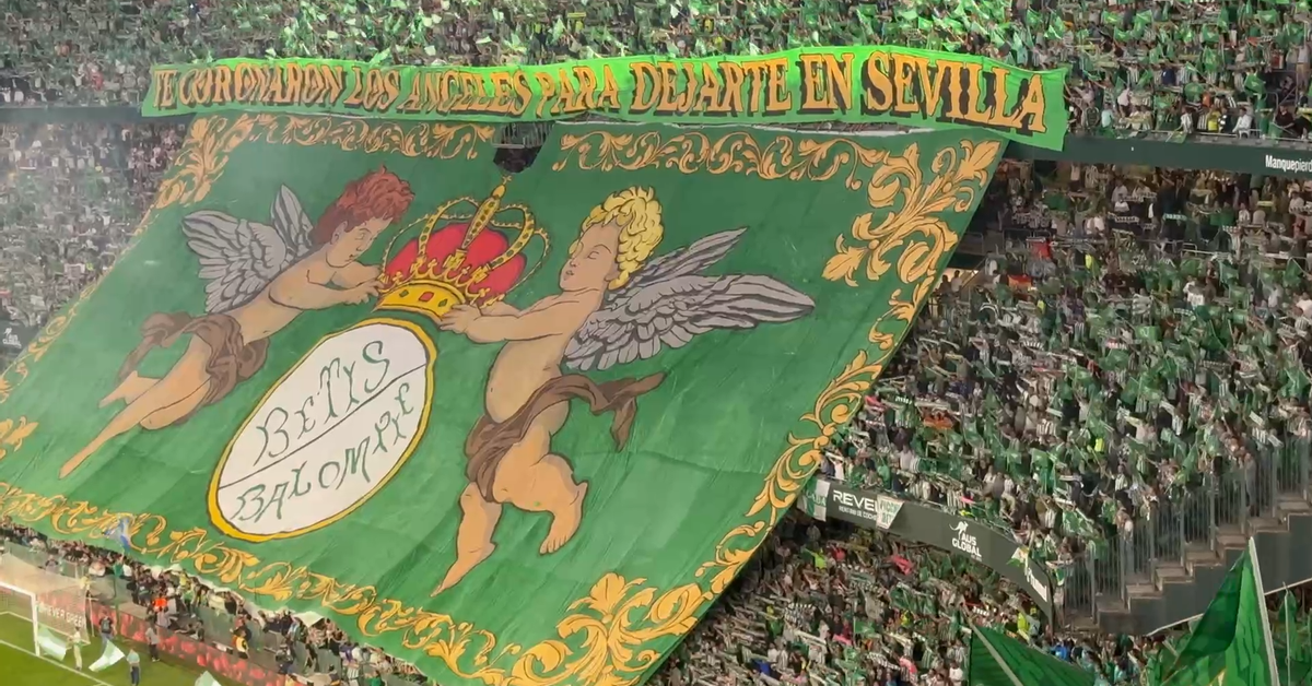 El precioso tifo del Betis inspirado en la Semana Santa de Sevilla para el derbi