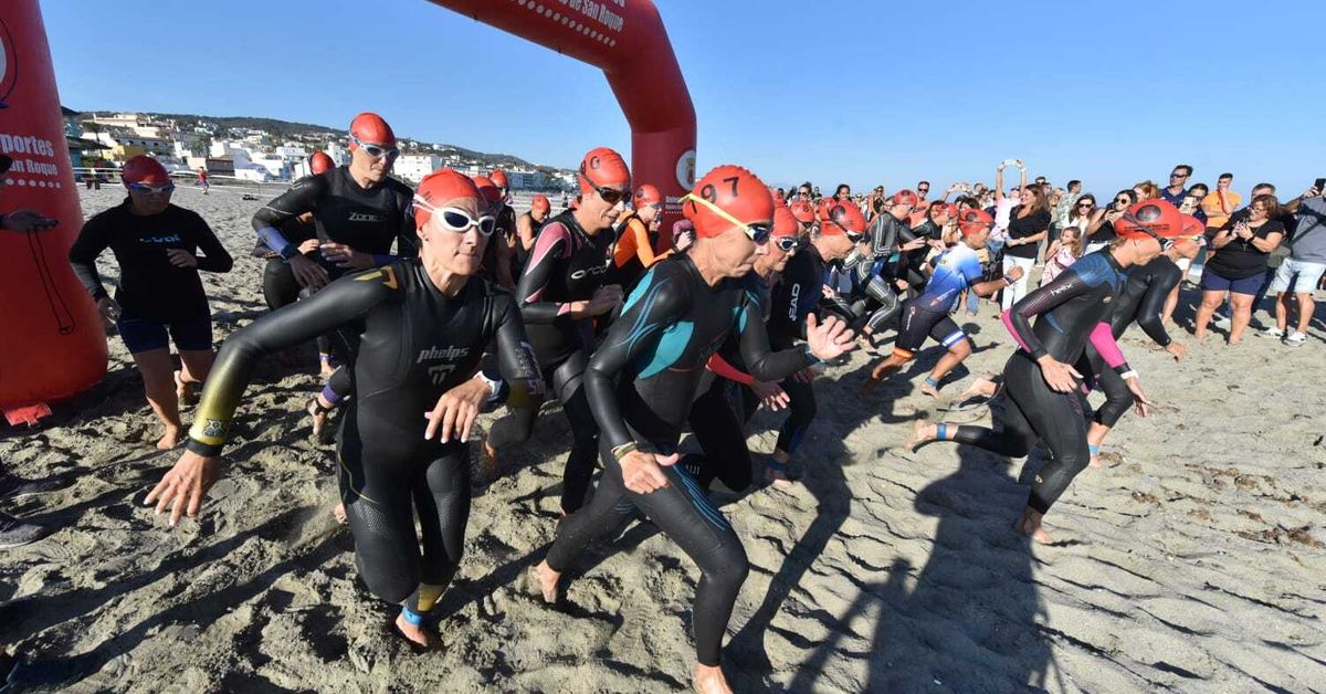 Eduardo Escalante y Nicky Bennett, campeones del IX Triatlón de San Roque