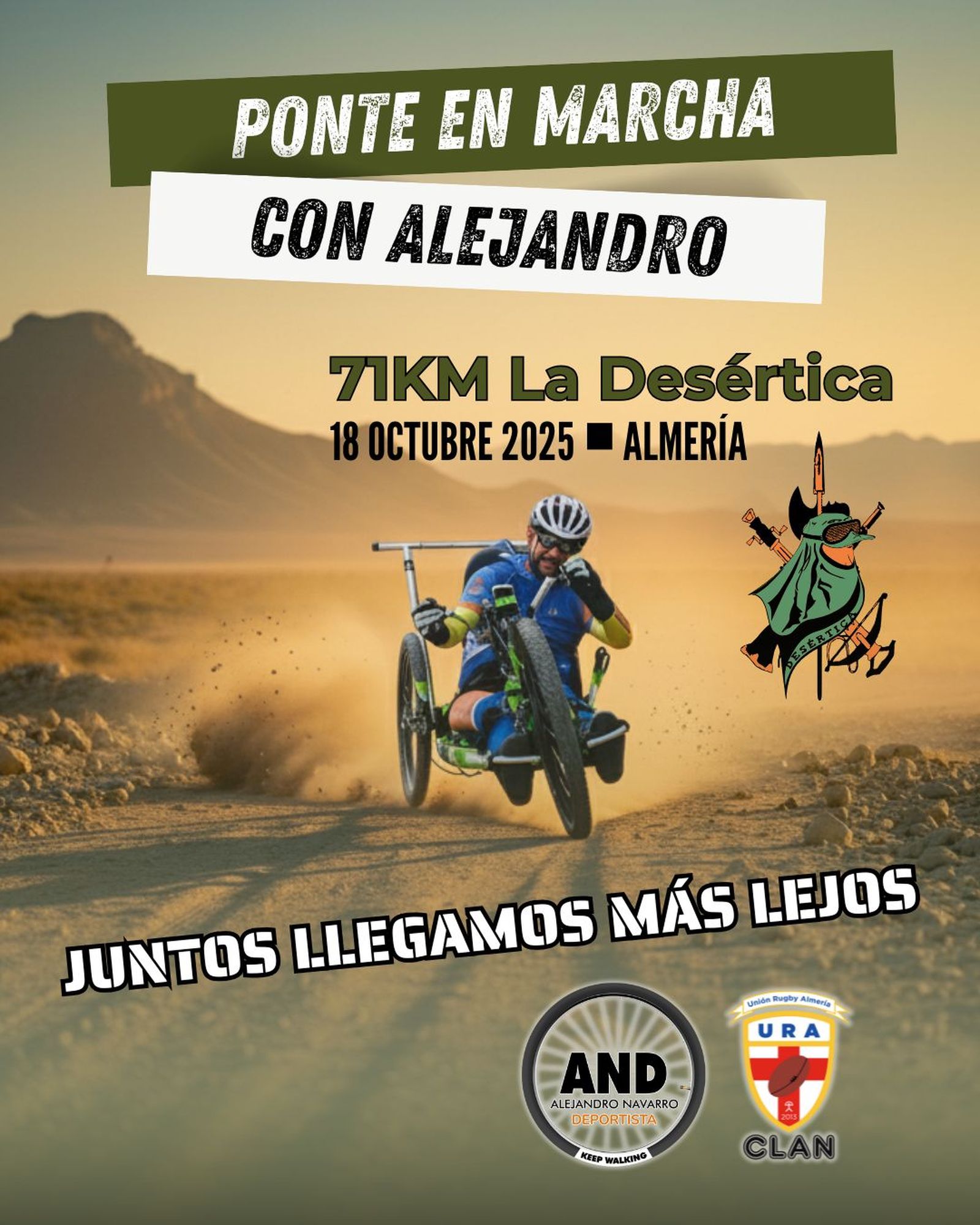 Alejandro Navarro volverá a desafiar los límites en La Desértica