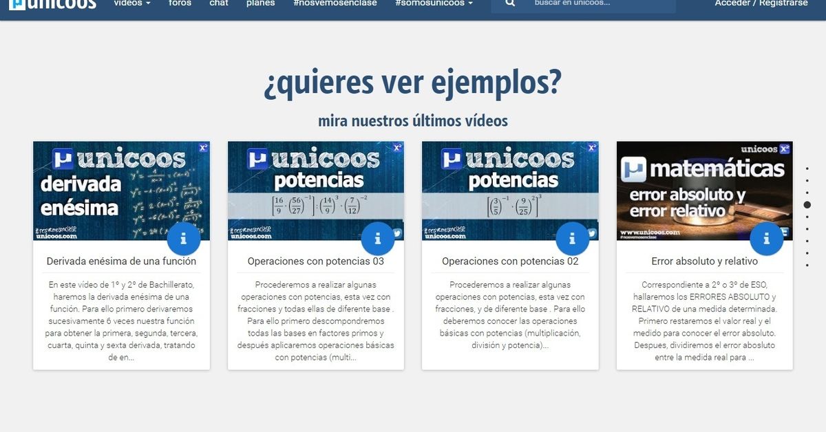 Unicoos, una academia en internet