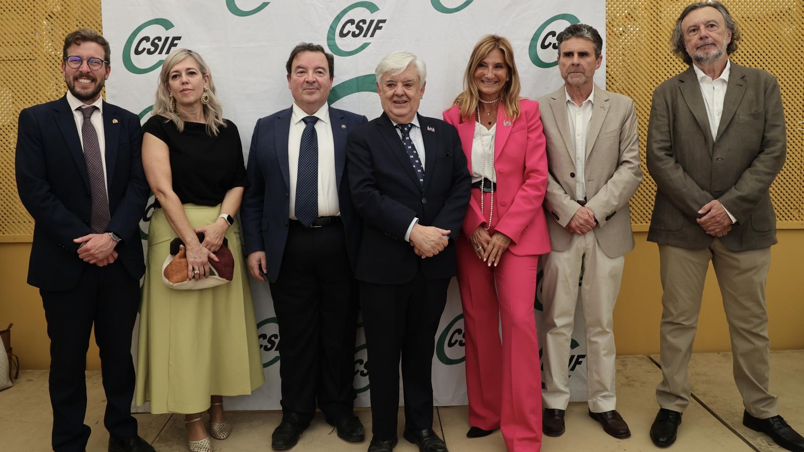 Recepción en la caseta del CSIF