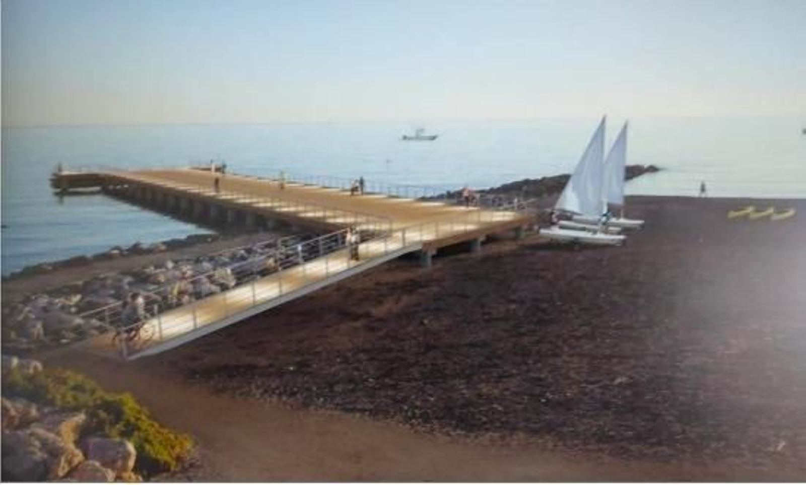 Así era el embarcadero de La Cala del Moral: 1.126 metros cuadrados y una inversión de 1,2 ...